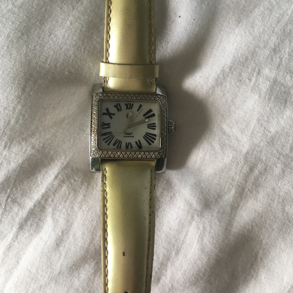 Michele | Accessories | Gold Michele Watch With Diamonds | Poshmark